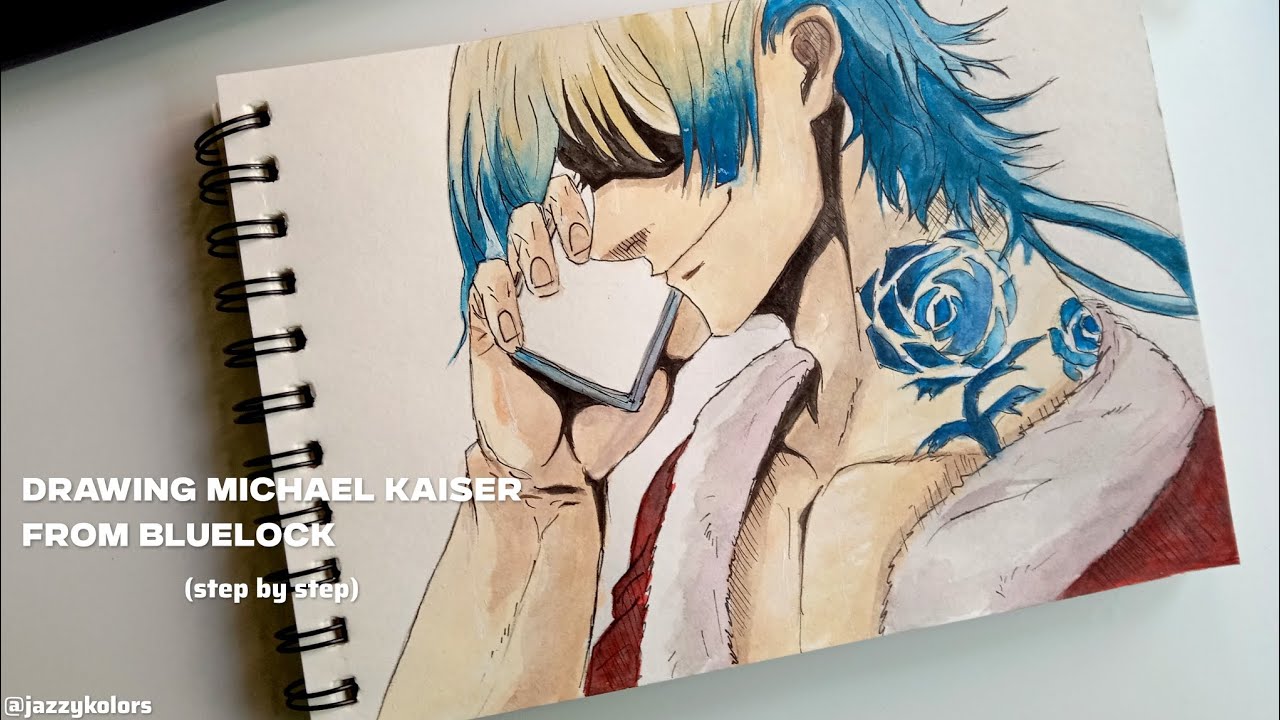 Drawing Michael Kaiser from Bluelock // step by step// full tutorial # ...