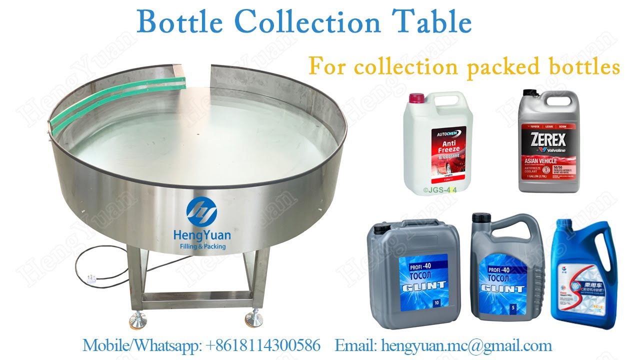 Bottle Collection Table for collection paxked bottles - YouTube