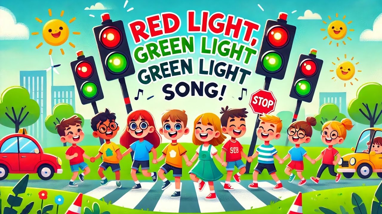 Red Light, Green Light Song for Kids | Fun Movement Game Song for ...