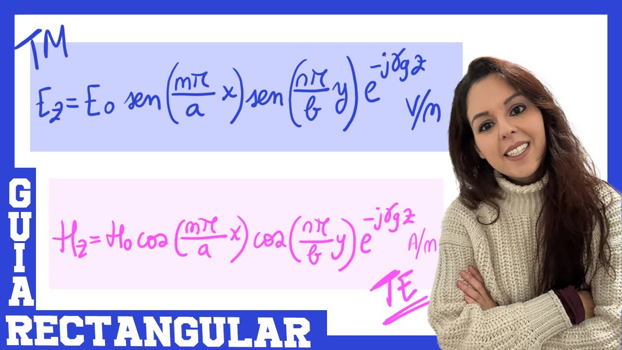 Guía de ondas rectangular, expresión de la onda a través de la guía TM TE - YouTube