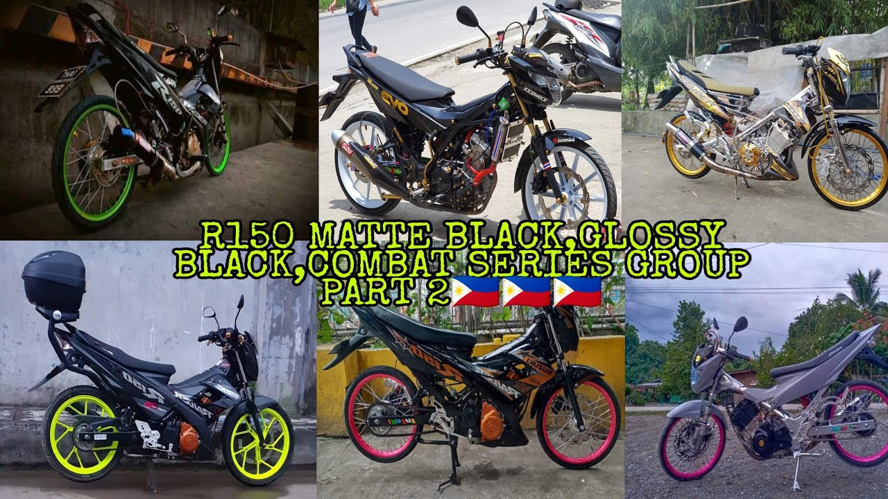 Raider 150 | R150 matte black, glossy black, combat series Group ...