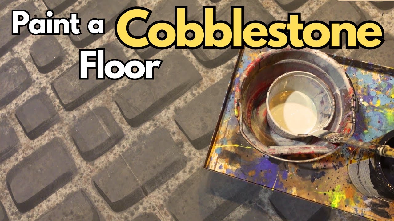 Paint a Cobblestone Floor. How to Paint a Cobblestone Looking Floor for ...