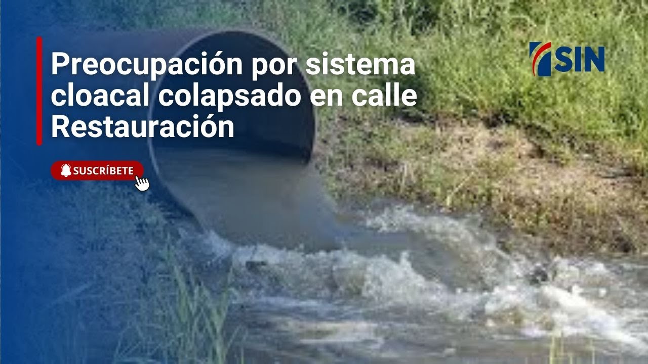 Preocupación por sistema cloacal colapsado en calle Restauración - YouTube