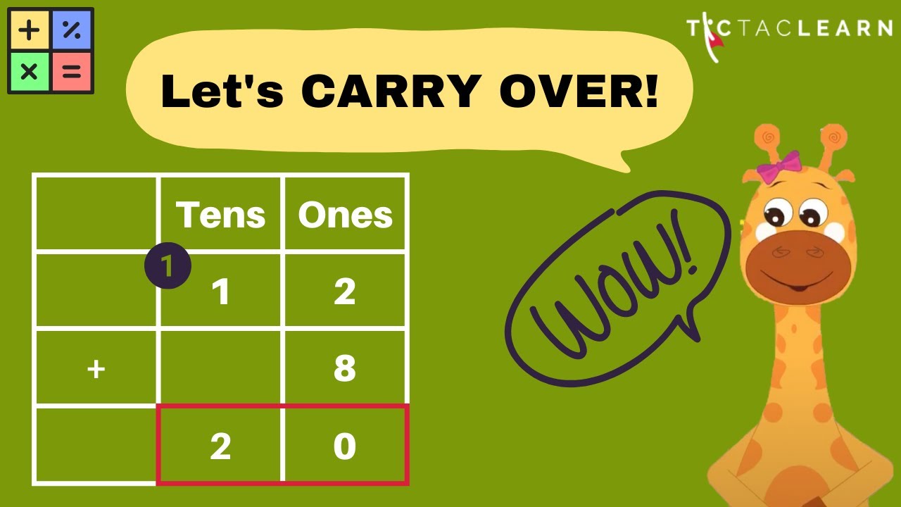 Addition with carryover till 20 |Addition with Re-grouping|Number Sense ...