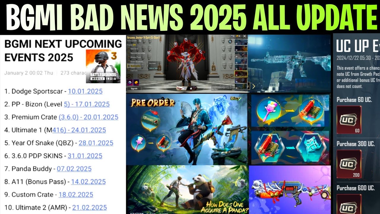 🔥 Important Bgmi Update All Event 2025 | Bgmi Xsuit Drop & M416 Remove ...