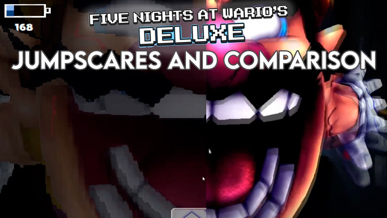 FIVE NIGHTS AT WARIO'S DELUXE JUMPSCARES COMPARISON AND EVOLUTION -FNAW ...