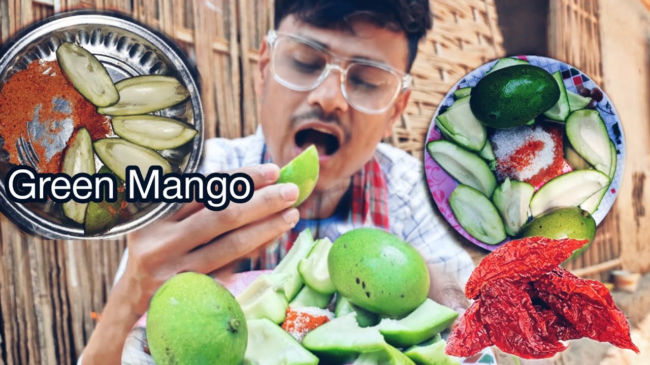 EATING SHOW // GREEN MANGO Mukbang//Spicy chilli🌶️Eating. - YouTube