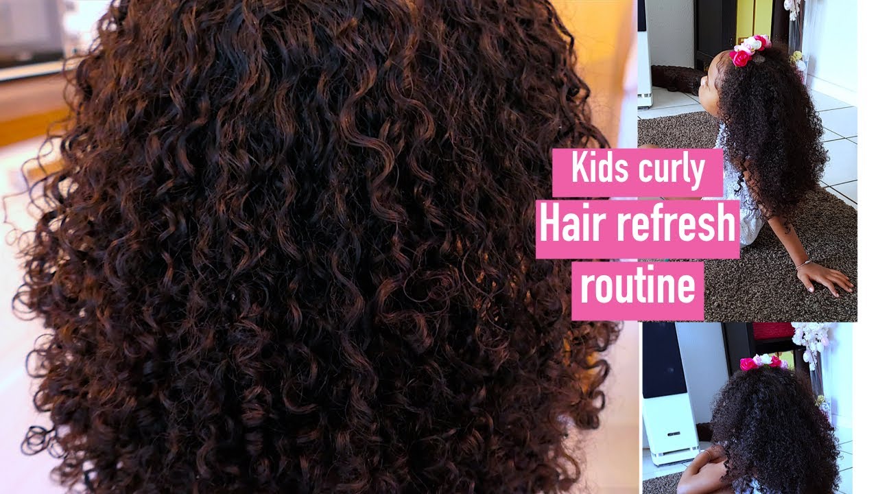 HOW TO REFRESH KIDS CURLY HAIR/ KIDS CURLY HAIR ROUTINE/ how to curl ...