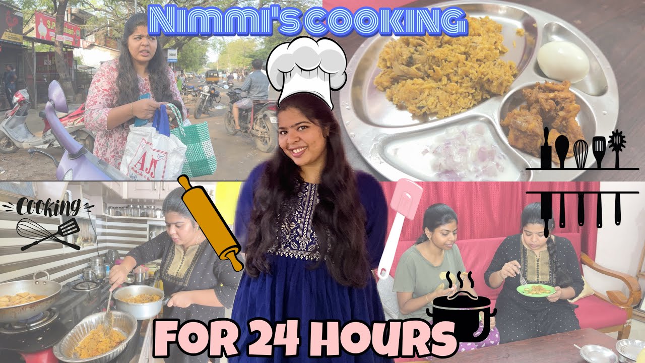 Nimmi did cooking for 24 hours🤩This is how she Managed for full day😃# ...