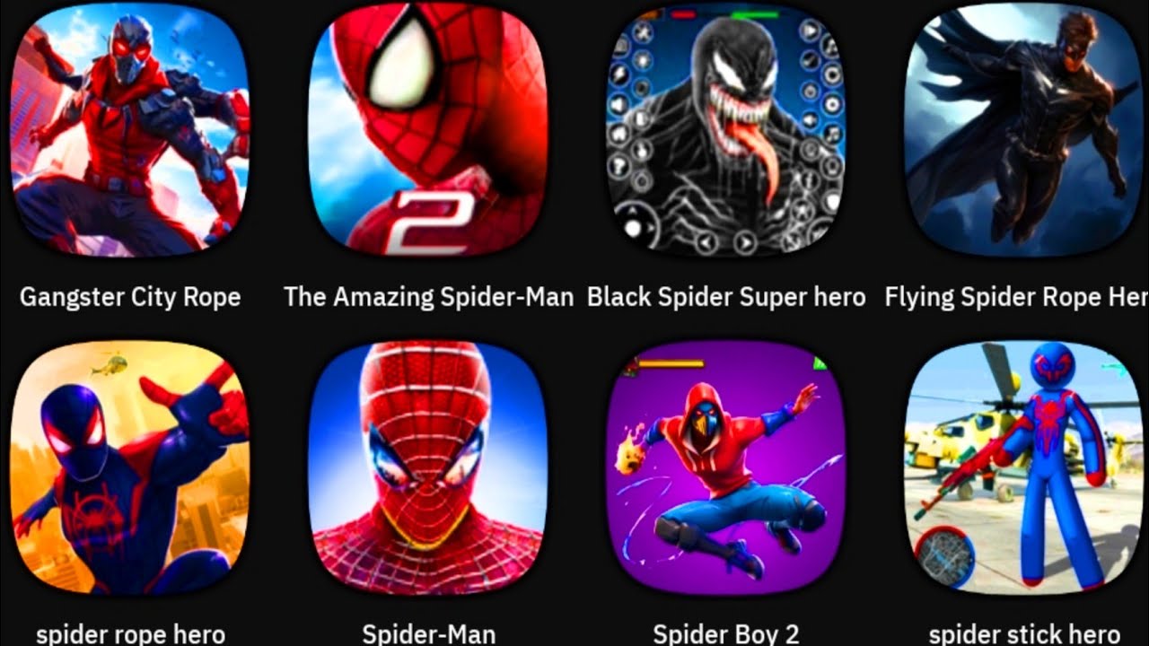 Gangster City Rope, The Amazing Spider-Man 2, Black Spider, Flying ...