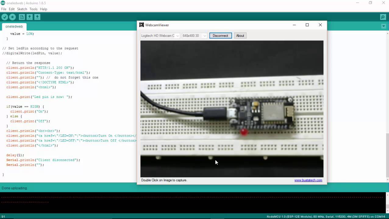 Control an LED from Web browser, NODEMCU Esp8266 - YouTube