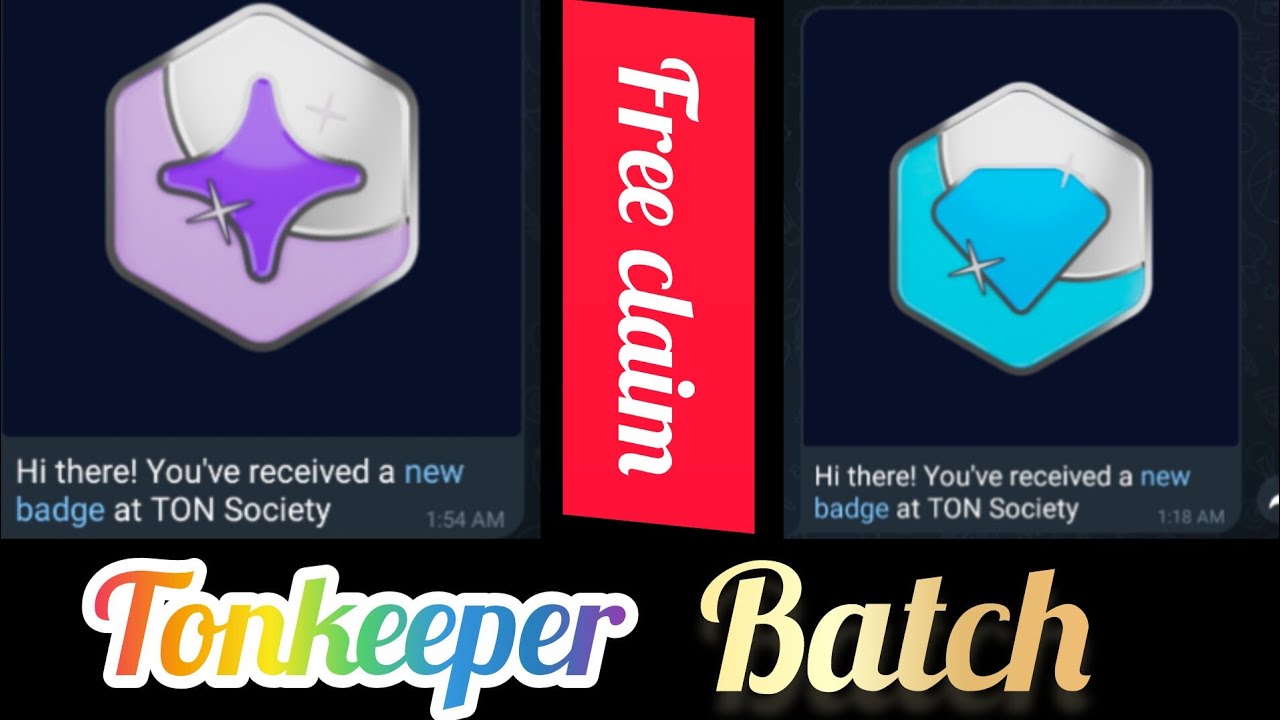 Claim tonkeeper batch for future batch. New airdrop from ton society ...