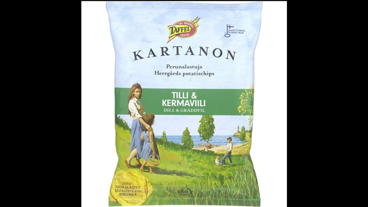 Iltapalaleivät ja testissä Taffel Kartanon tilli kermaviili sipsit ...