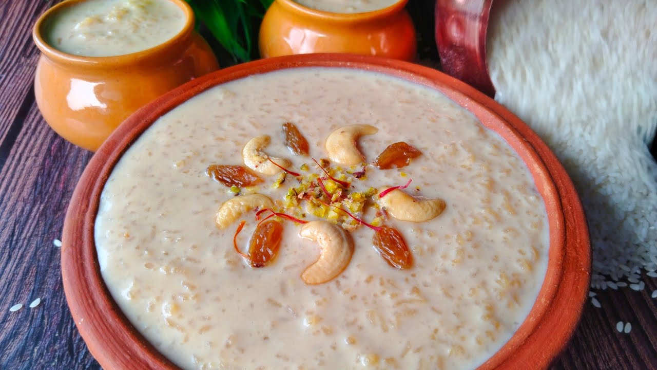 गुड़ की खीर । Rice Kheer Recipe। Kesariya Kheer । Dates Patali Gud ...