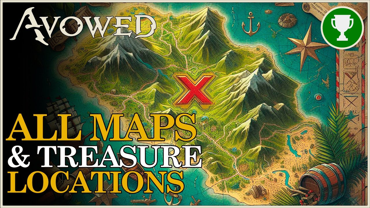 All treasure maps & locations (Pathfinder achievement) - Avowed - YouTube
