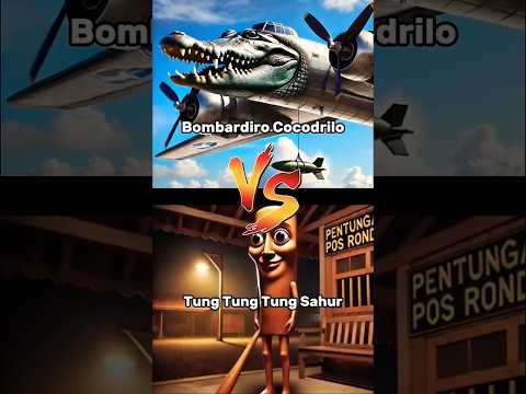 Bombardino CoCodrilo VS Tung Tung Tung Sahur #shorts#kesfet (viedo bana ait değildir)