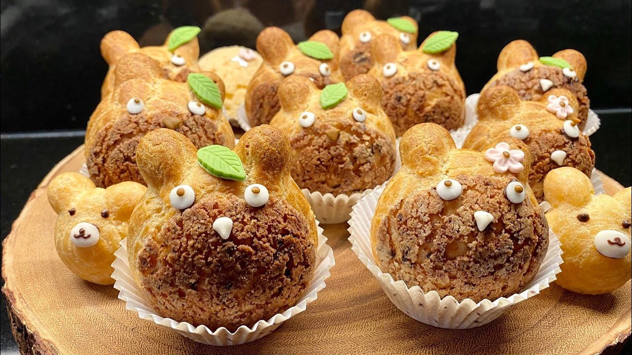 Ep. 3 : How to make Totoro Cream Puffs. ชูครีมโตโตโร่ - YouTube