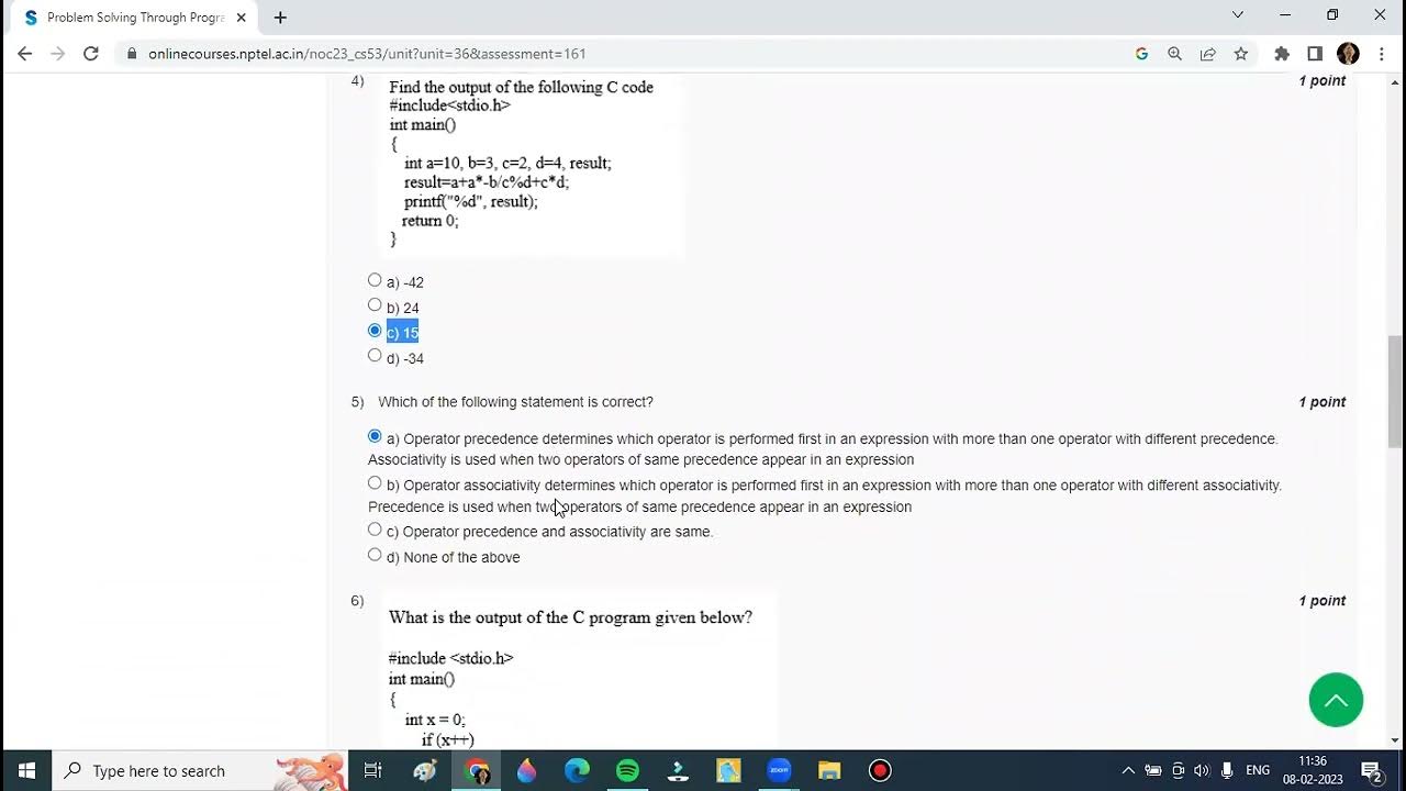 Nptel Problem Solving Through Programming In C Week 3 Assignment 3