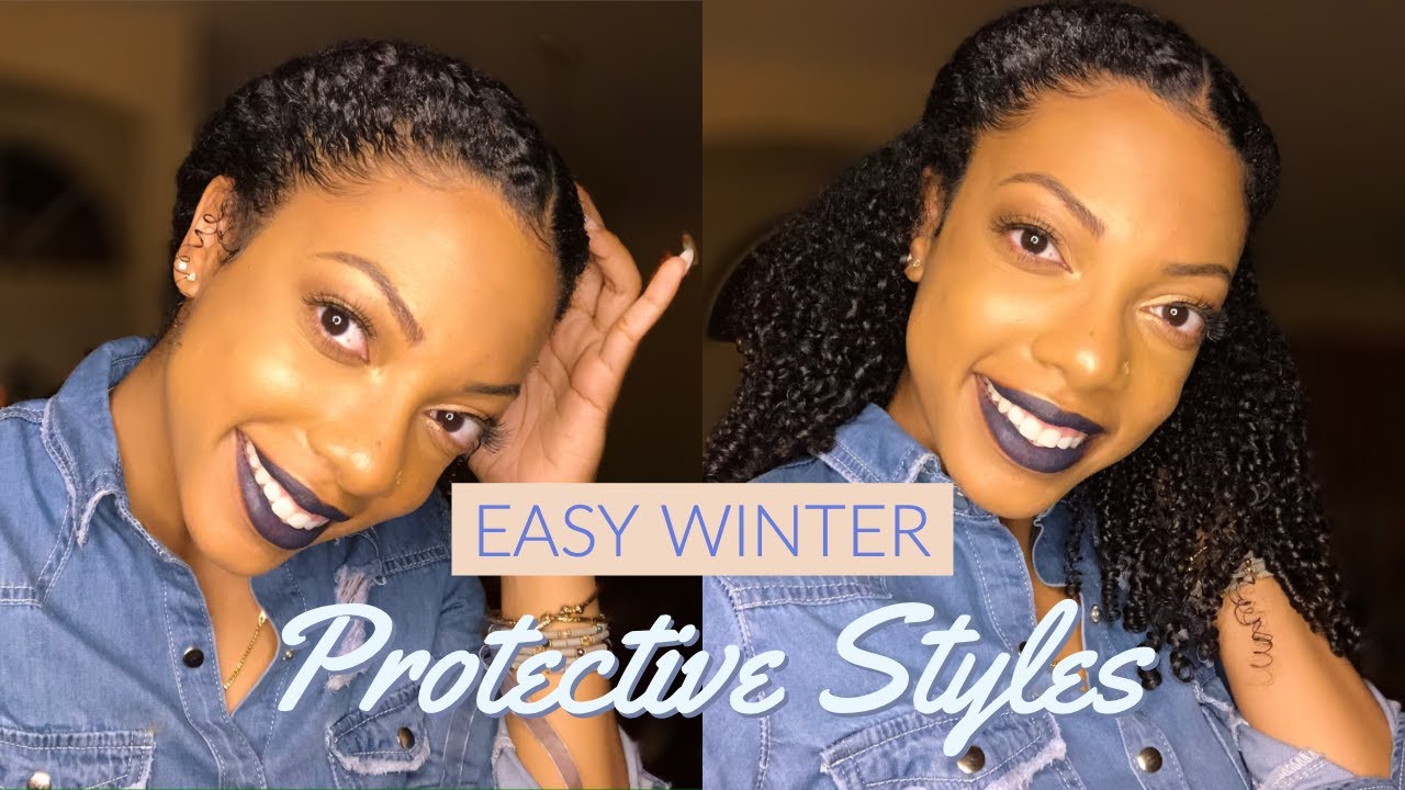 2 EASY WINTER PROTECTIVE STYLES | CURLSBYTHEDOZEN - YouTube
