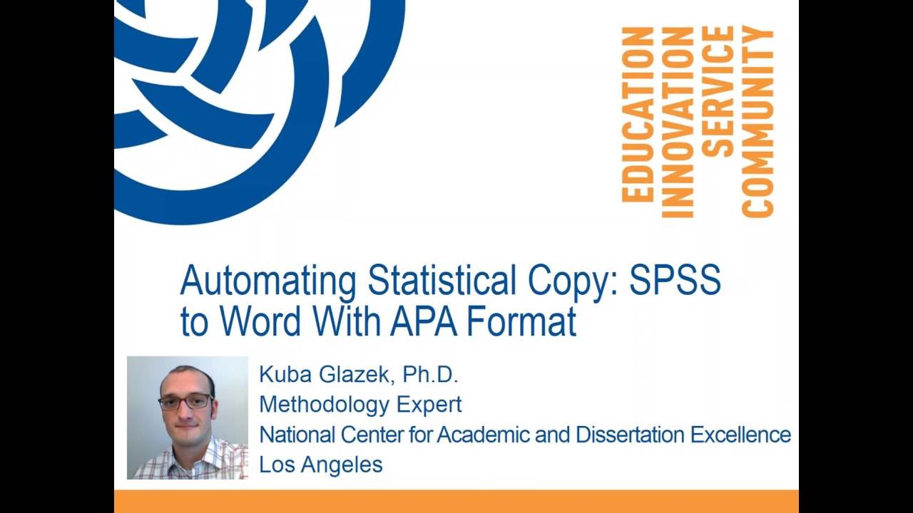 Automating Statistical Copy SPSS To Word With APA Format YouTube Automating Statistical Copy SPSS To Word With APA Format YouTube