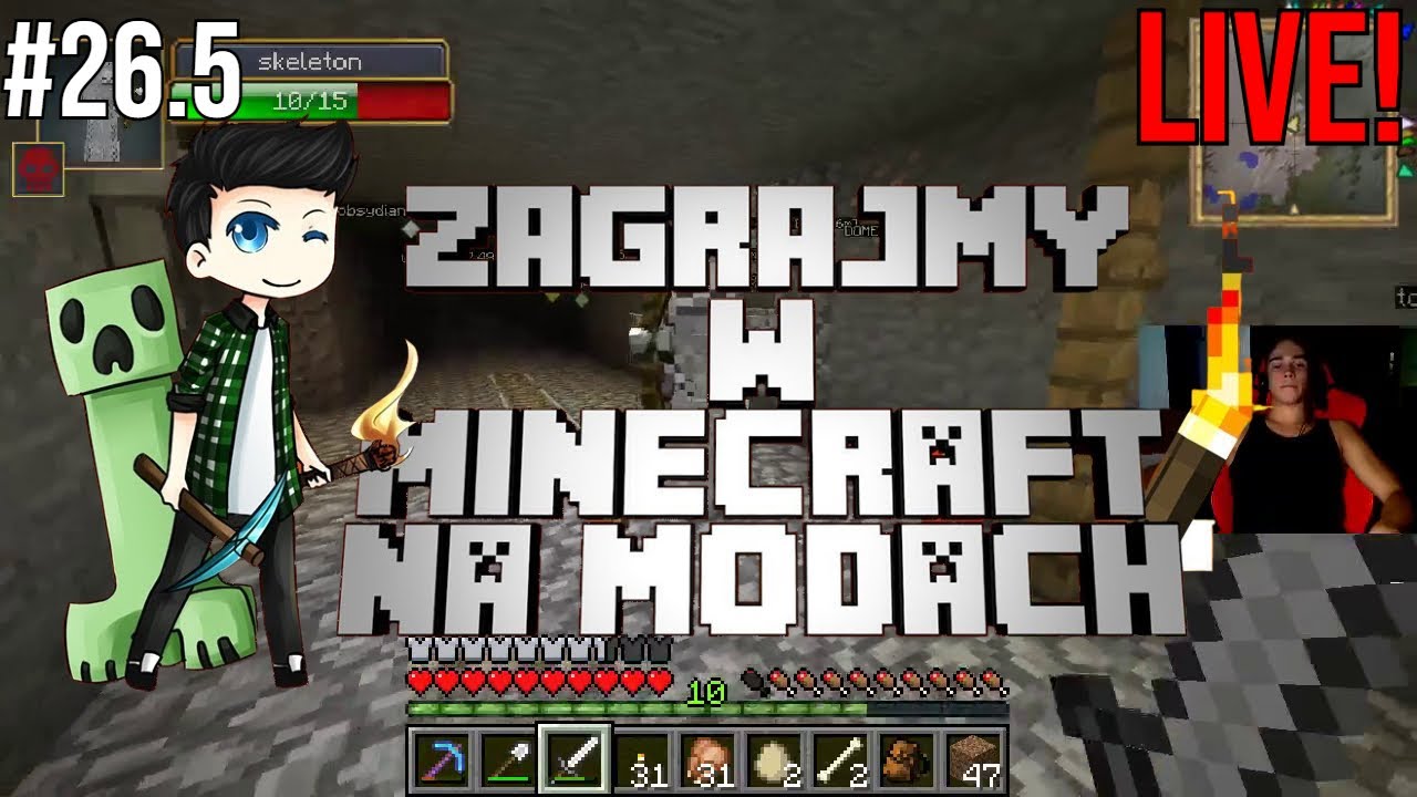 [REUPLOAD] LIVE - Rezi MINECRAFT NA MODACH #26.5 - REZIGIUSZ/REZI - YouTube