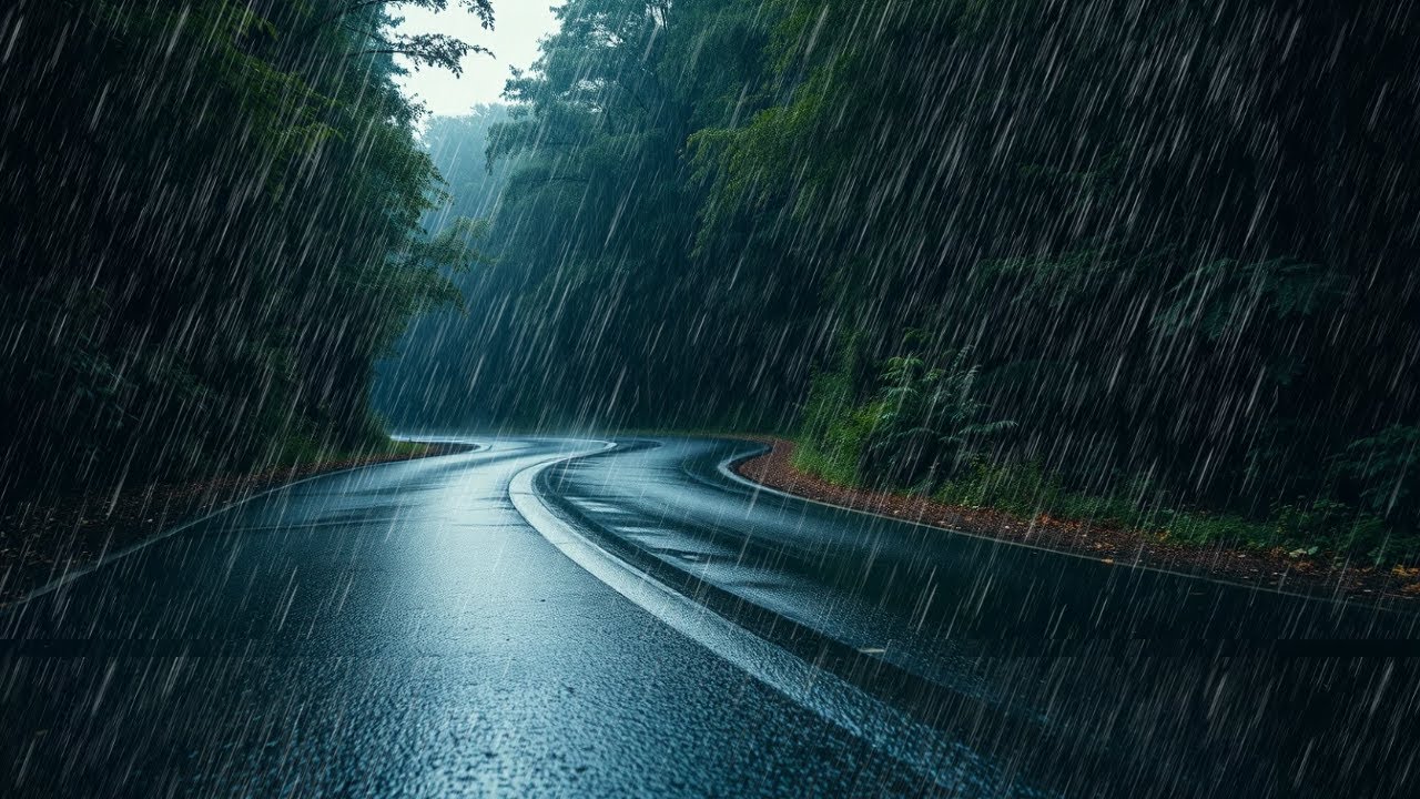 Cool, Heavy Night Rain, Rain Sounds - White Noise for Comfortable Sleep ...