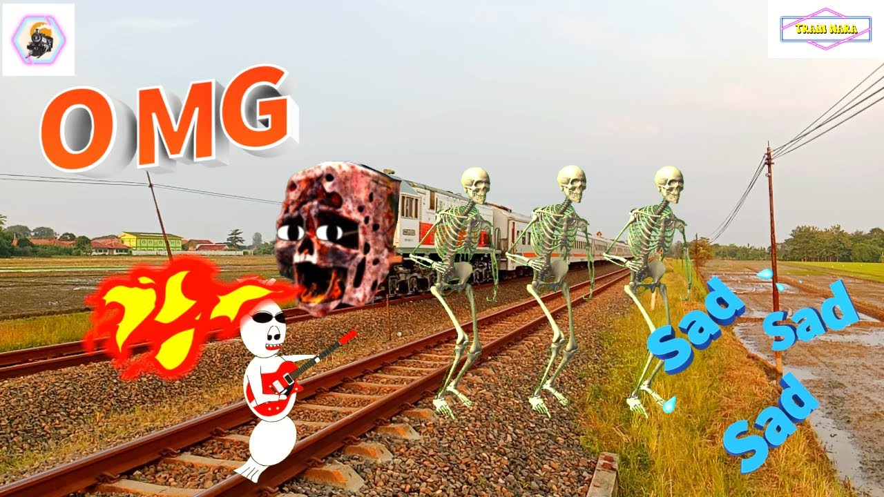WOW !!! Kereta Berubah Bentuk Thomas Exe VS Human Skeleton - YouTube