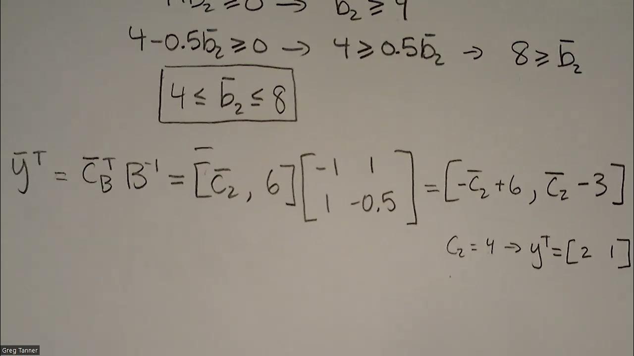Sensitivity Analysis Example (Linear Programming) - YouTube