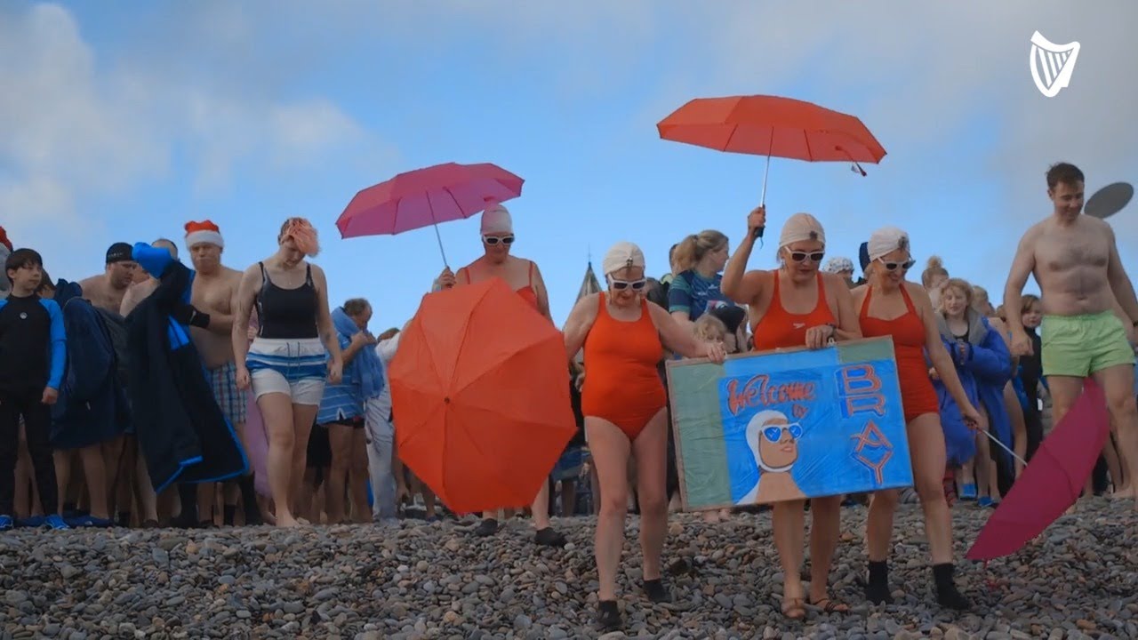Hundreds brave the sea for 40th annual New Year charity swim in Bray ...
