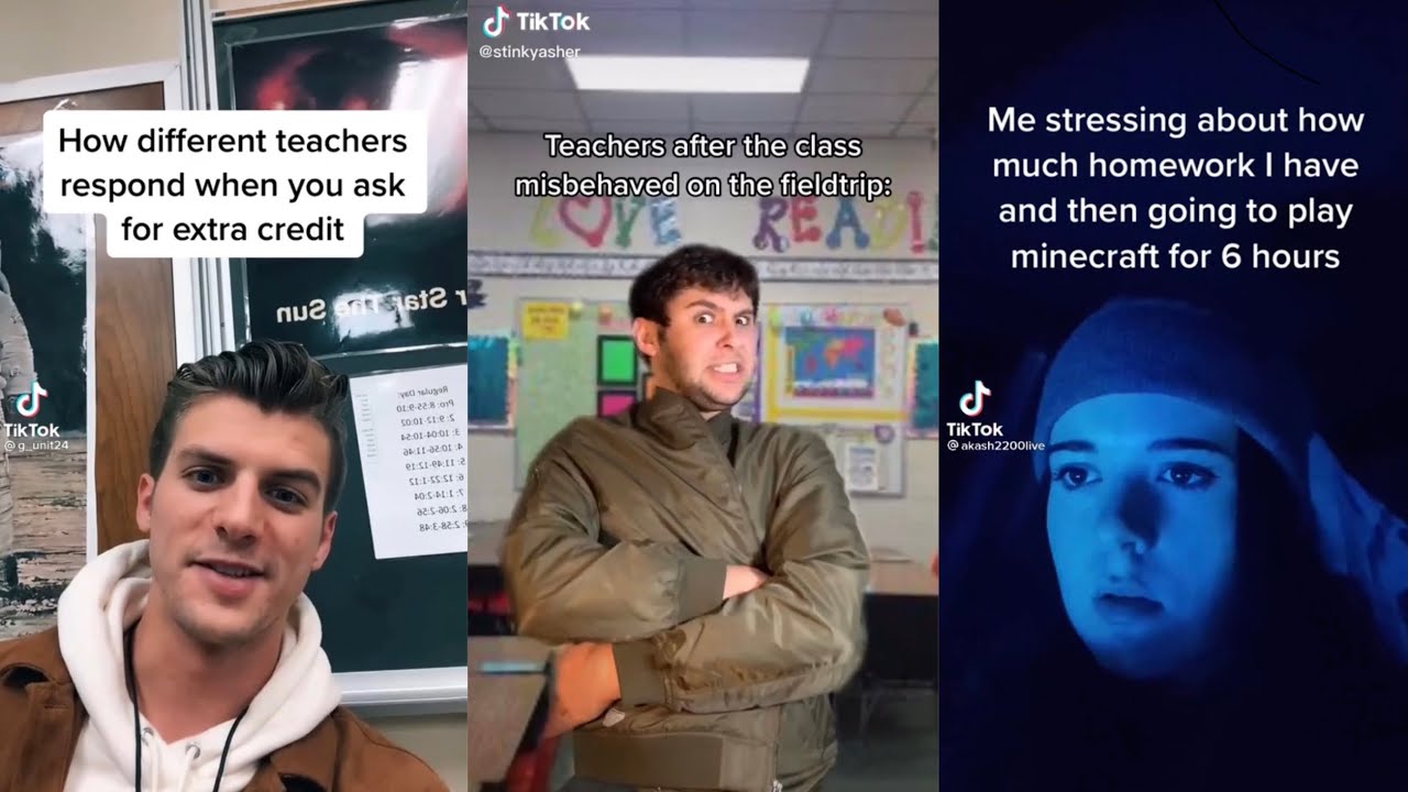 10 Minutes Of Relatable School TikToks - YouTube