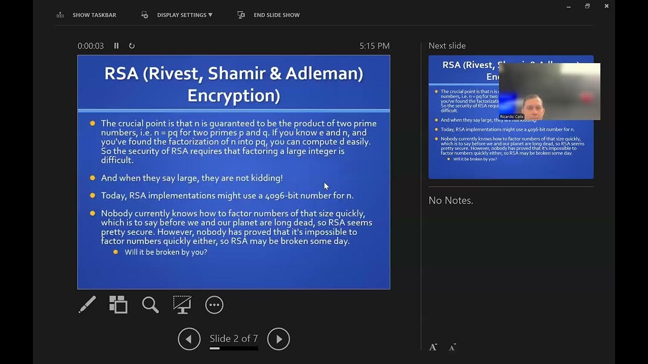 RSA confidentiality and authentication concepts (Cryptography) - YouTube
