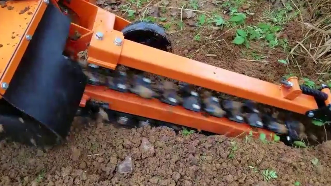 DK2 OPT124 Power 24" Trencher 14 HP Kohler Command Pro - YouTube