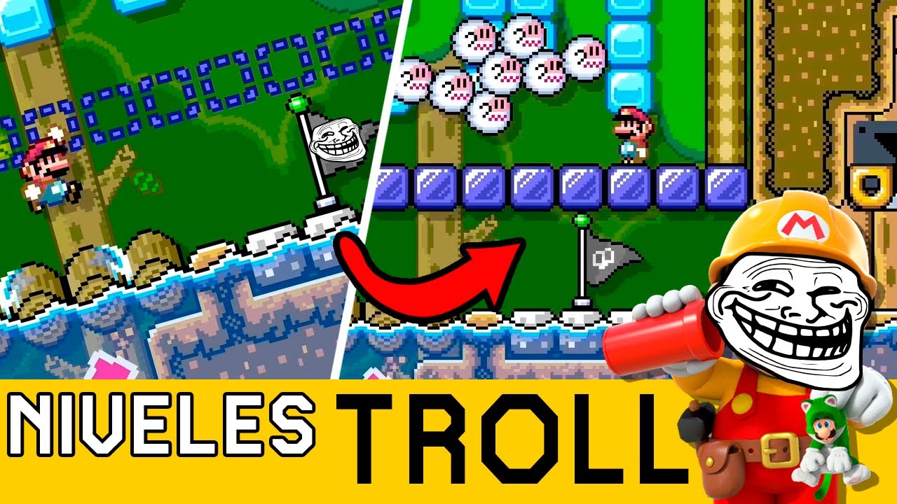 NO ME PUEDES BLOQUEAR EL CHECKPOINT ASI 😥 - NIVELES TROLL #78 - SMM 2 ...