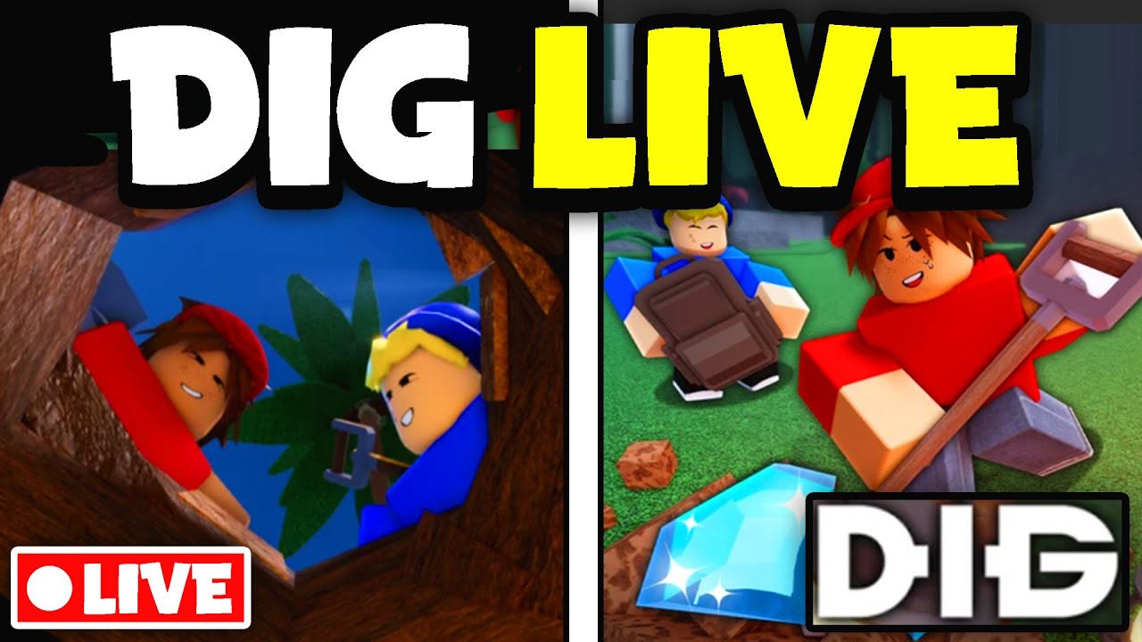 🔴LIVE - Preparing for 🍾NEW UPDATE🍾 in Roblox DIG - YouTube