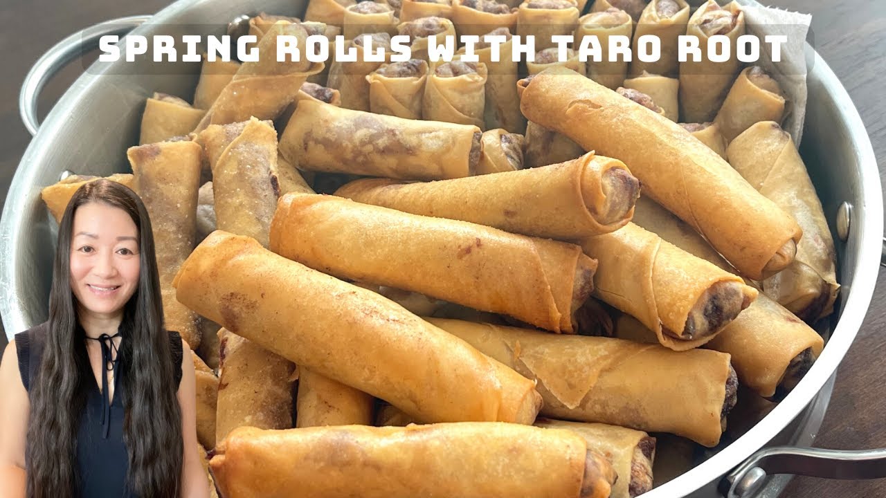 Spring Rolls With Taro Root * large portion || Ly Cooks - YouTube