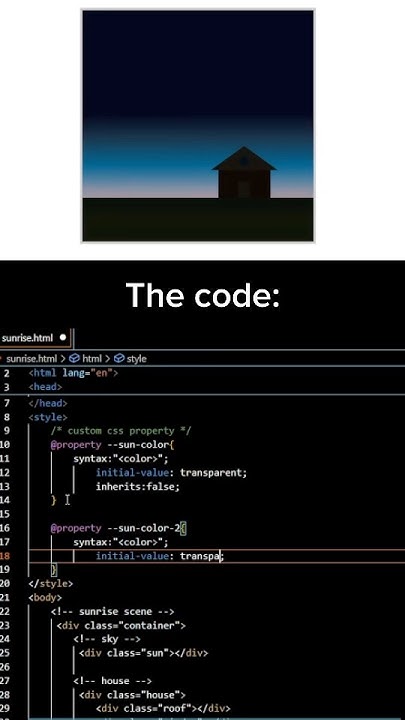 Sunrise Animation Html Css Coding Shorts 🖇️ Coding Shorts Html Css