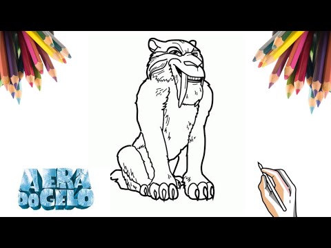 COMO DESENHAR O DIEGO, DA ERA DO GELO | HOW TO DRAW DIEGO, FROM THE ICE ...