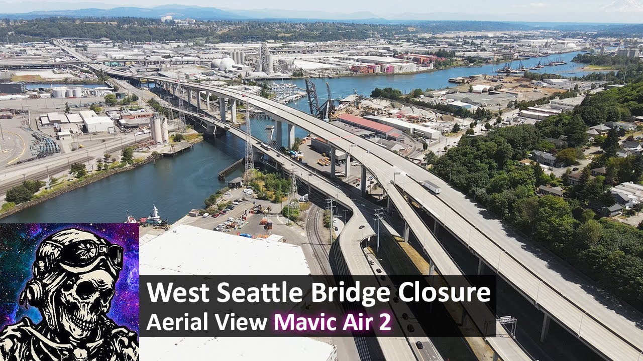 West Seattle Bridge Closure - Aerial View with Mavic Air 2 - YouTube