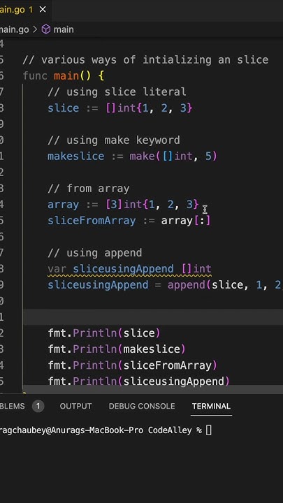 Slice Init Golang Golangtutorial Basic Basicsofgolang Programming Coding Code Slice