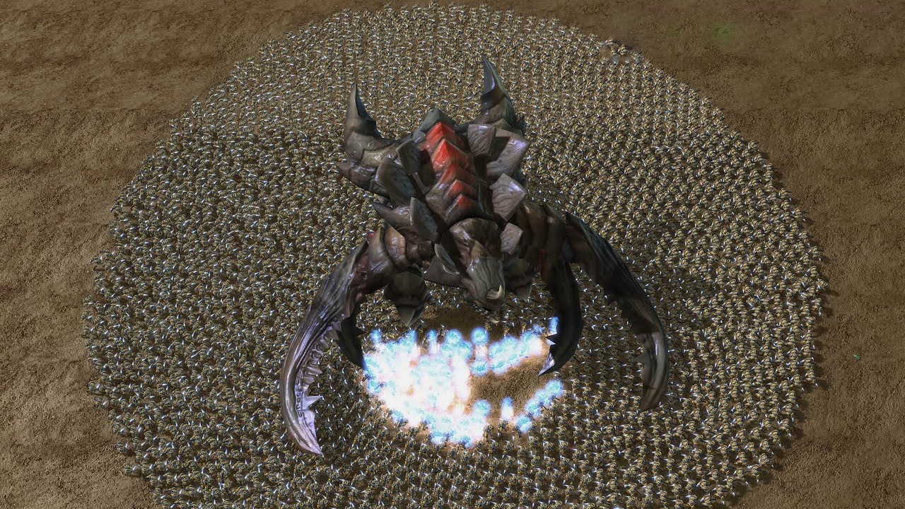 REAL Size ULTRALISK vs 5000 ZEALOTS - StarCraft 2 MASSIVE Battles - YouTube