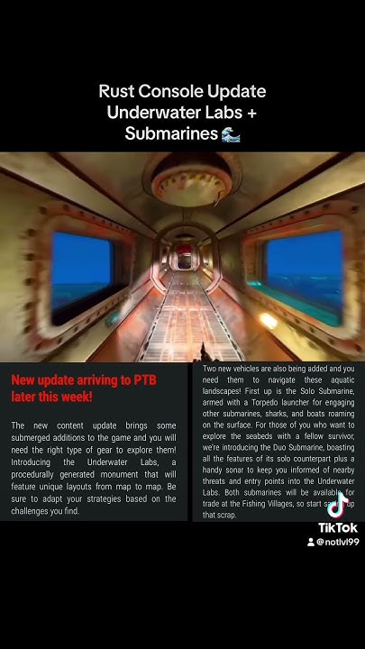 Rust Console Update underwater labs + submarines…#shorts #rust #rustconsole - YouTube