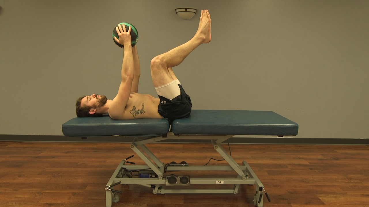 DNS Supine 4 5 Month Loaded Overhead Reach - YouTube