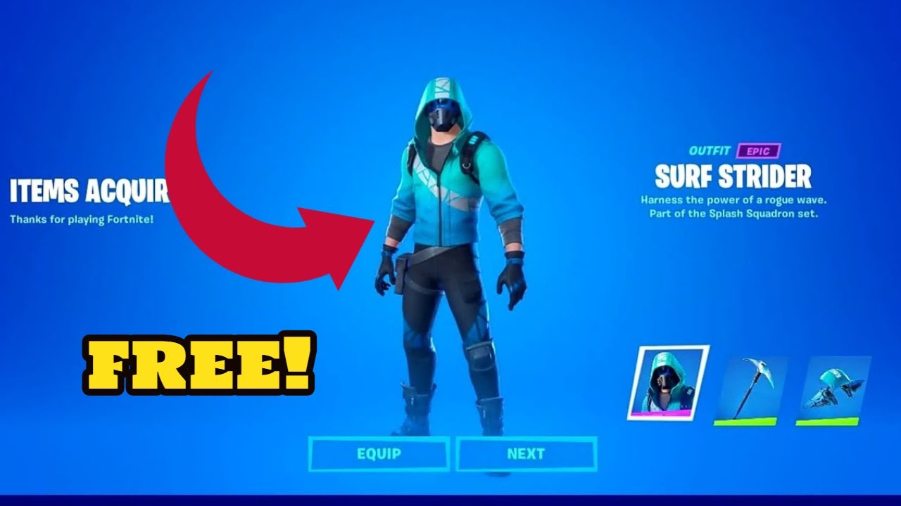 How to get Surf Strider Skin FREE! (FORTNITE FREE SKIN) - YouTube