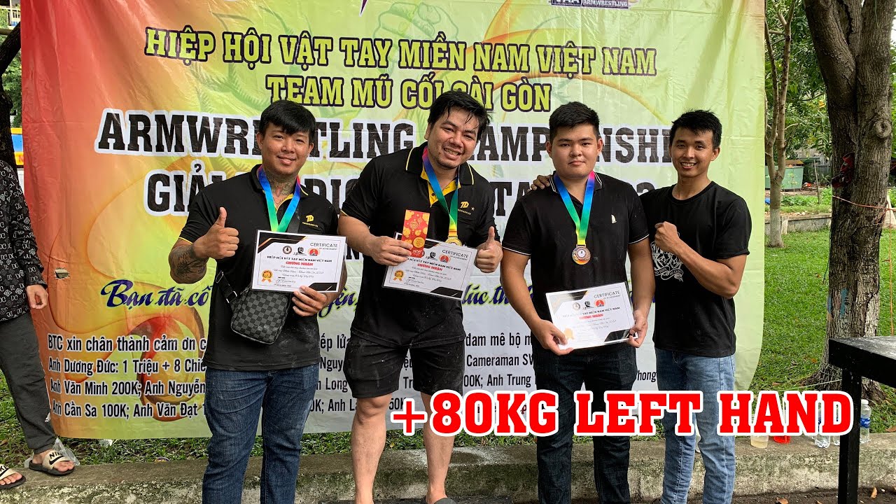 Trên 80Kg Tay Trái | Giải Vô Địch Vật Tay Team Mũ Cối SG Mở Rộng lần II ...