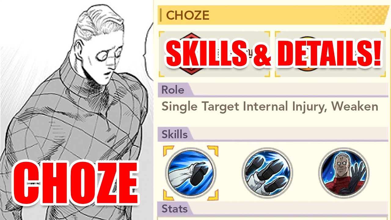 CHOZE Skills & Details! [One Punch Man: THE STRONGEST] - YouTube