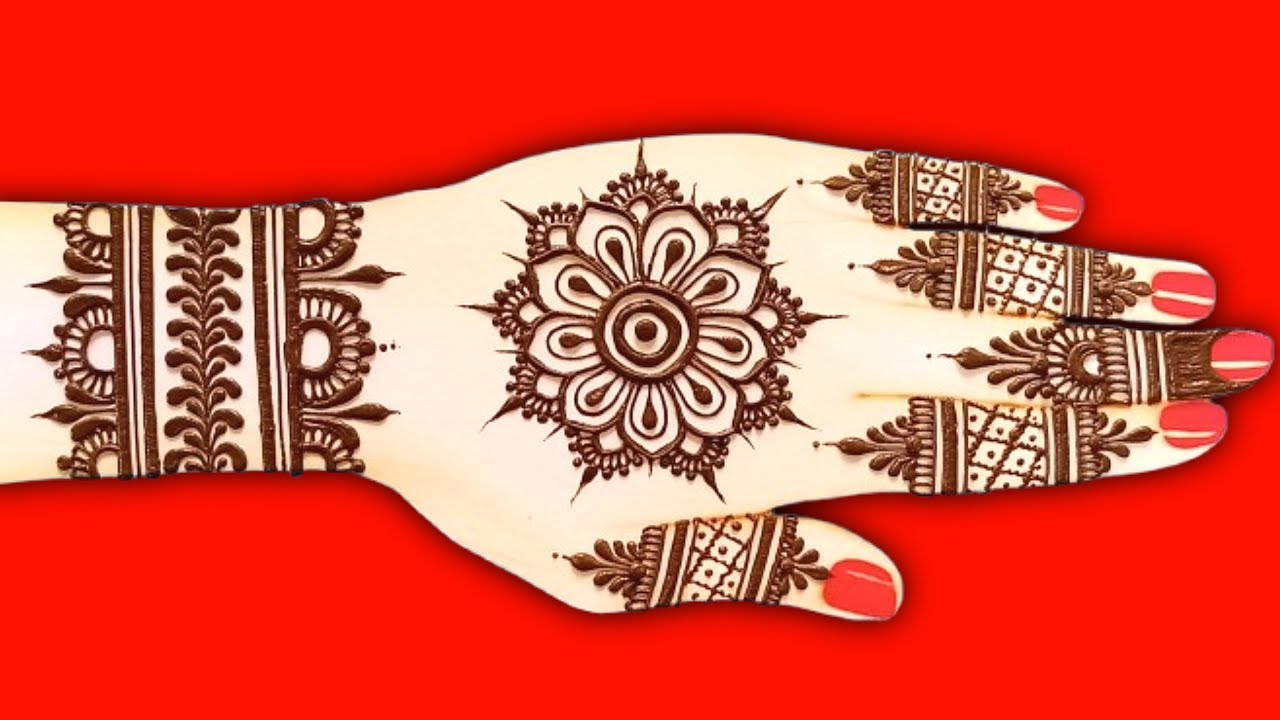 Simple mehndi design/easy back hand mehndi design/mehadikedijayan ...