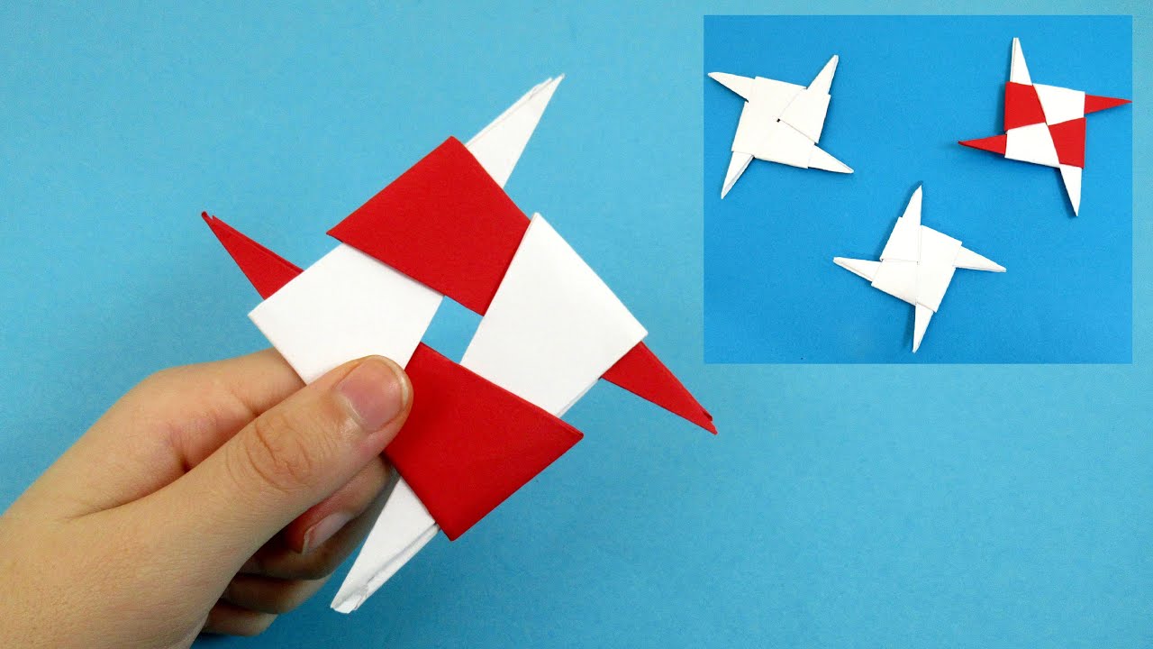 How to make a shuriken out of paper easily DIY paper shuriken - YouTube