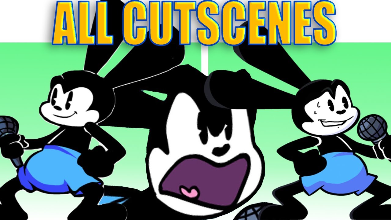 Friday Night Funkin' VS Oswald The Lucky Rabbit ALL CUTSCENES (FNF Mod ...