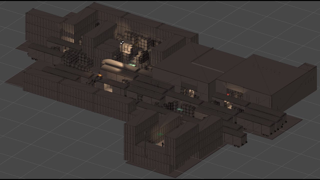 Walkthrough updated greyboxed linear level | Freight Yard | Unity ...