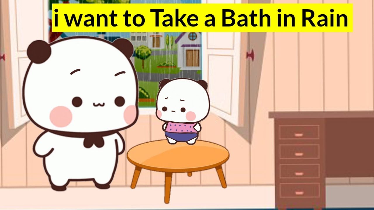 Butter wants To Take a Bath in Rain | Bubu Dudu stories - YouTube